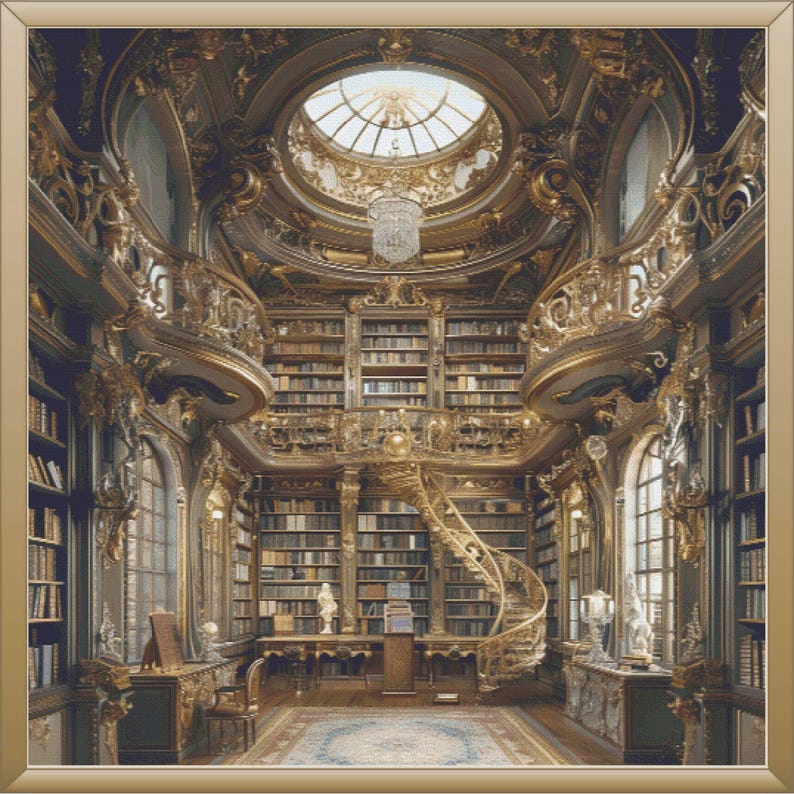 Royal Palace Library - Digital Download PDF Cross Stitch Pattern - Etsy