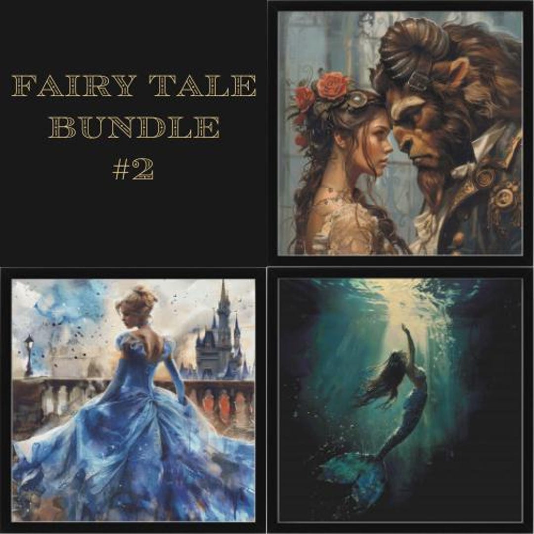 Fairy Tale Bundle #2-beauty & the Beast, Cinderella, the Little Mermaid ...