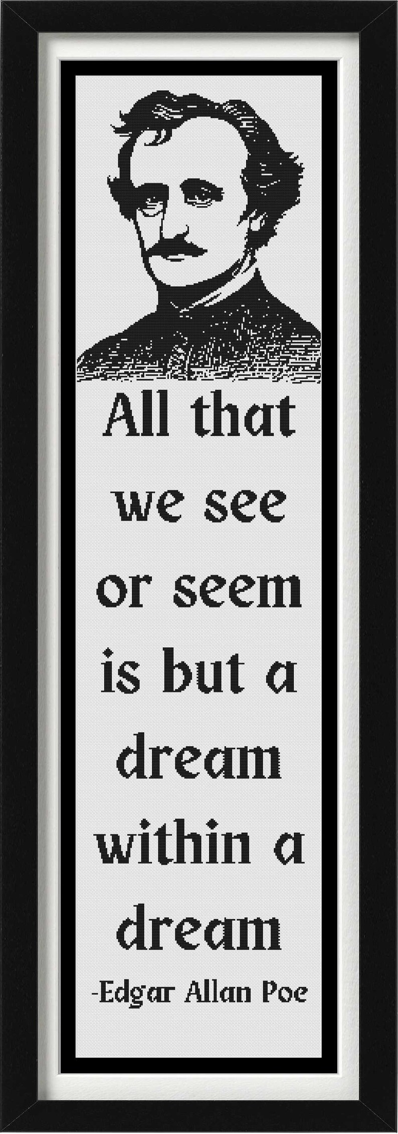 Pair of Edgar Allan Poe Inspired Banners - Digital Download/pdf Cross ...