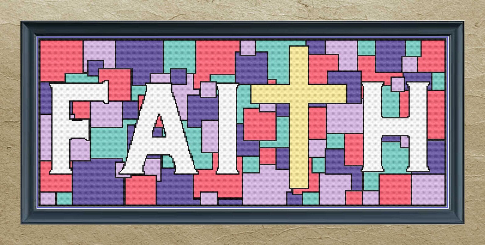 Stained Glass Faith - Cross Stitch Pattern, PDF, Instant Download - Etsy