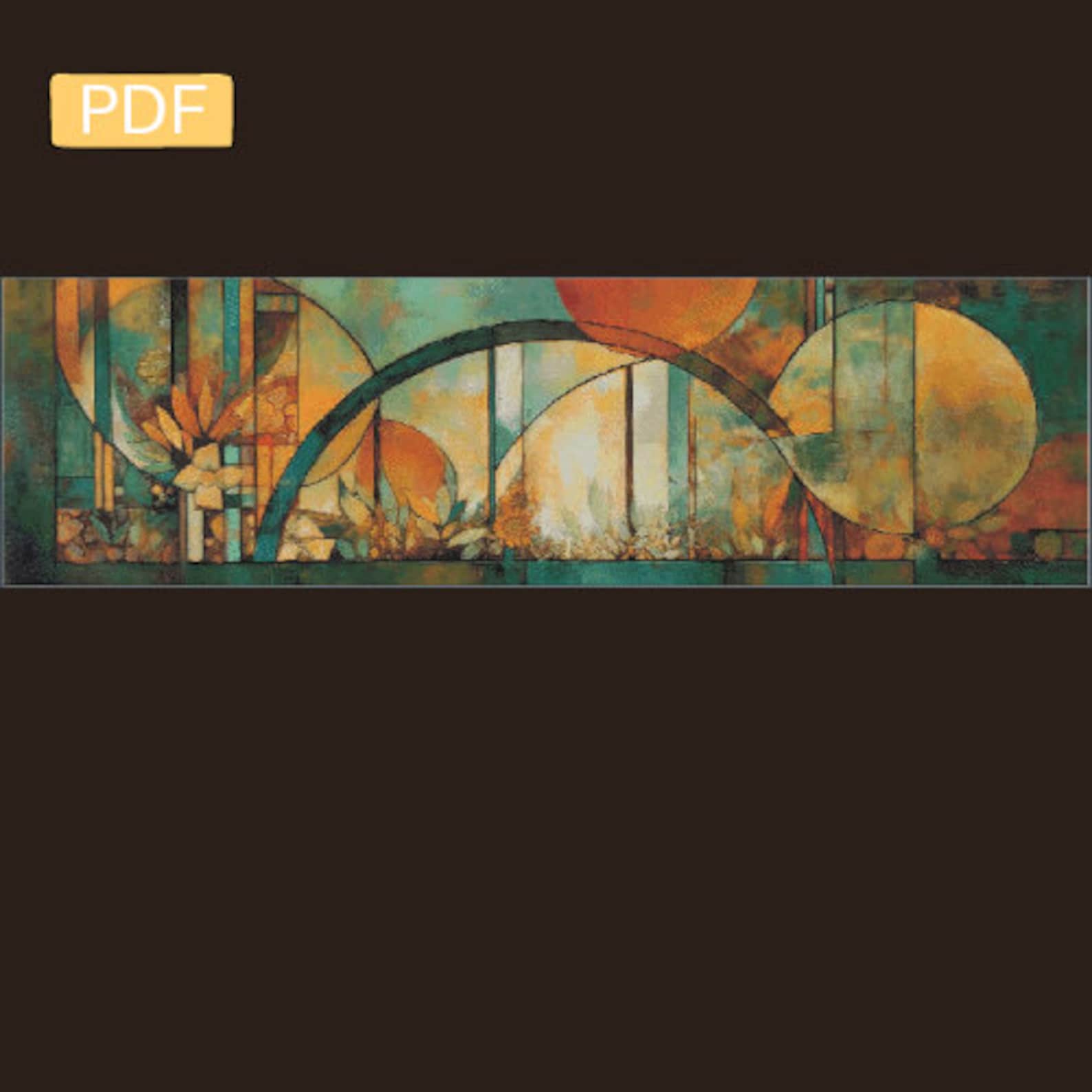 Art Deco Abstract - Digital Download PDF Cross Stitch Pattern - Etsy