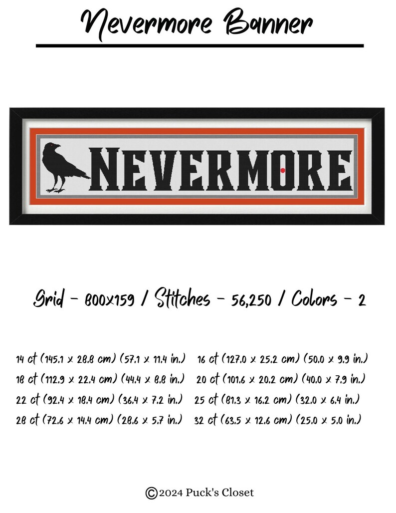 Pair of Edgar Allan Poe Inspired Banners - Digital Download/pdf Cross ...