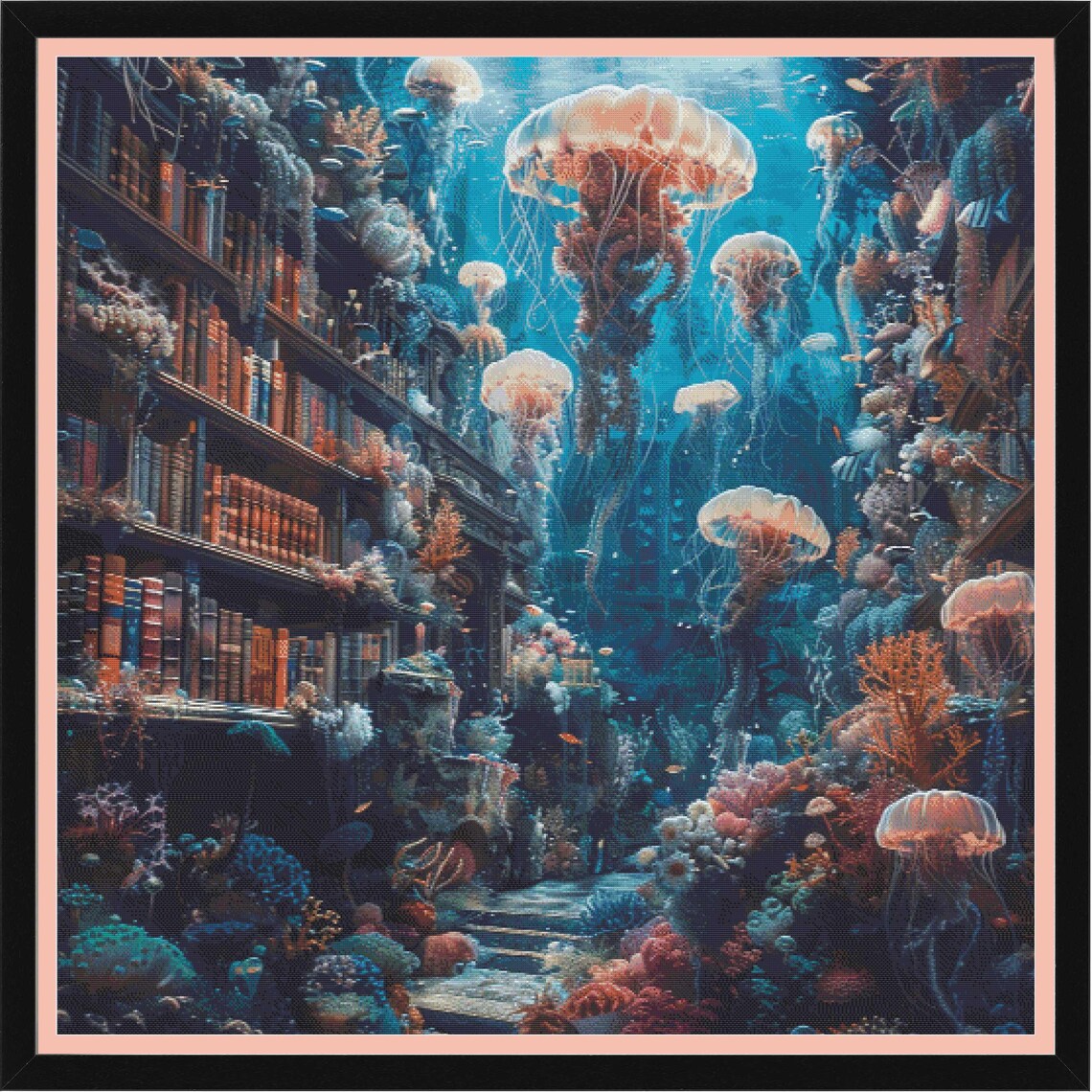 Sunken Library - Digital Download PDF Cross Stitch Pattern - Etsy