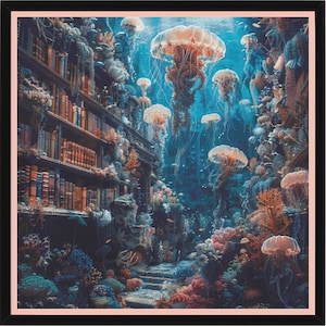 Sunken Library - Digital Download PDF Cross Stitch Pattern - Etsy