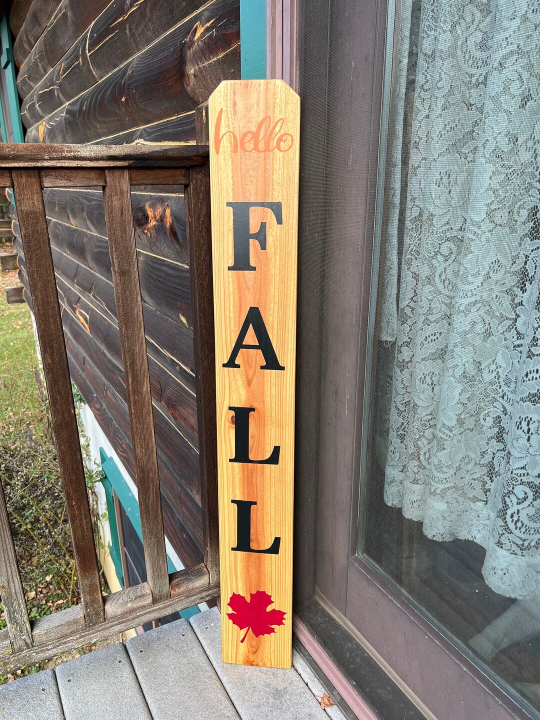 Handmade Outdoor Cedar Wood Fall Porch Leaner - Etsy
