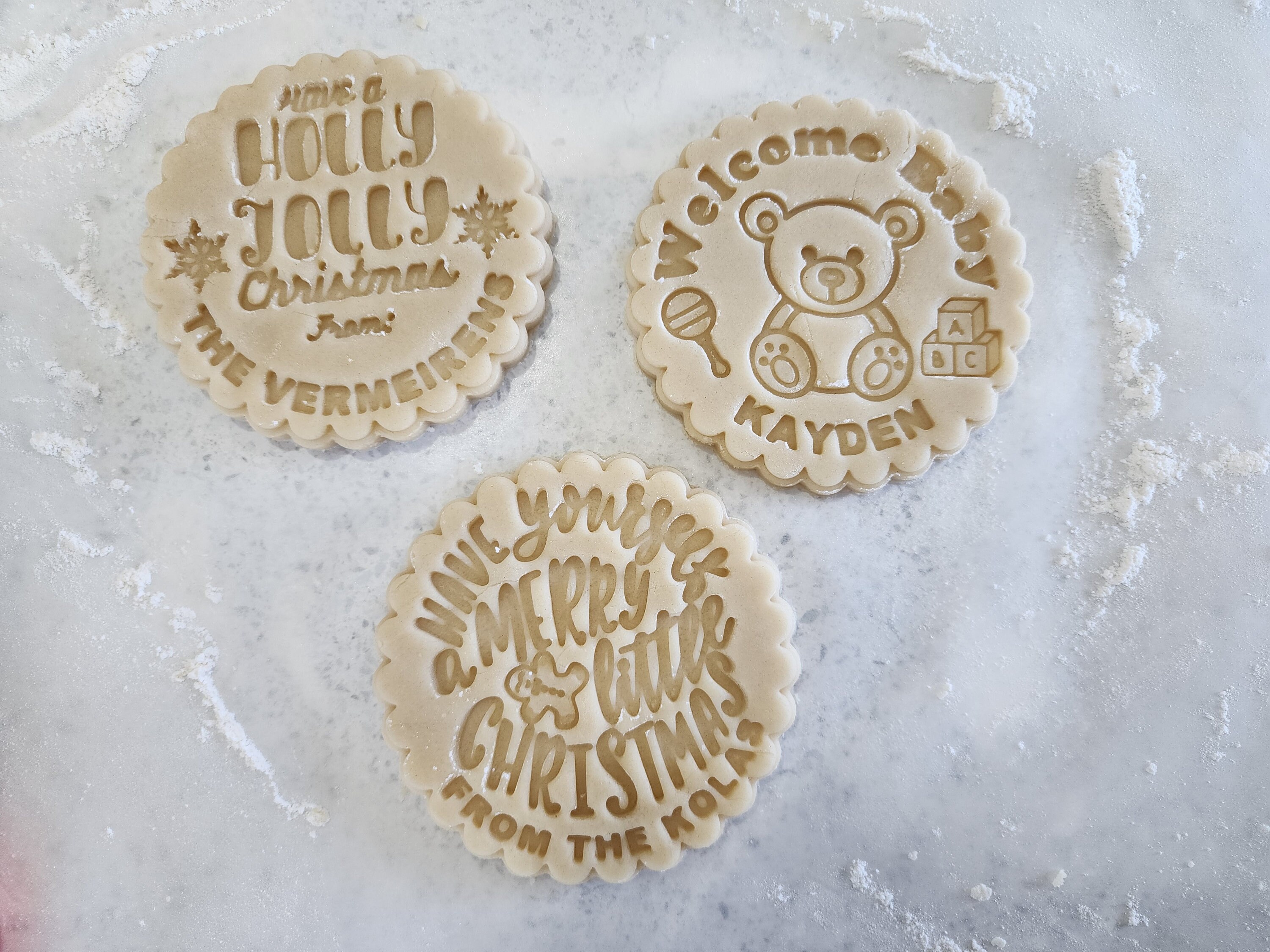 Personalized Christmas Cookie Cutter With Stamp, Custom Cookie Cutter ...