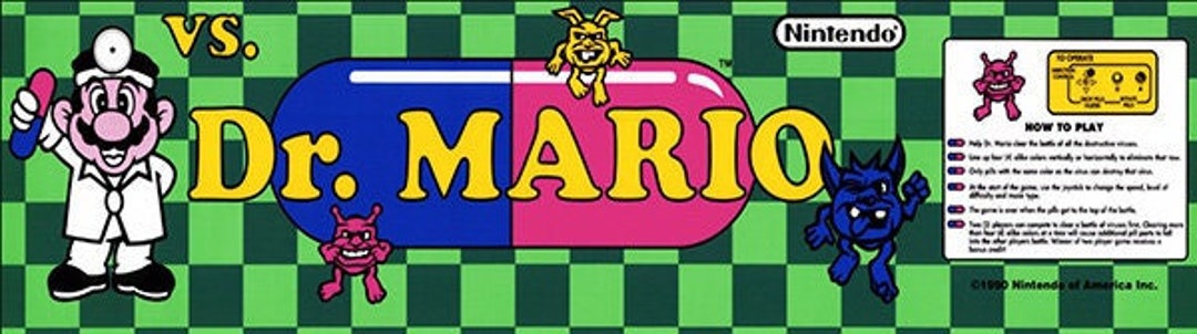 Dr Mario Arcade Marquee Vinyl Sticker 9.25 X - Etsy