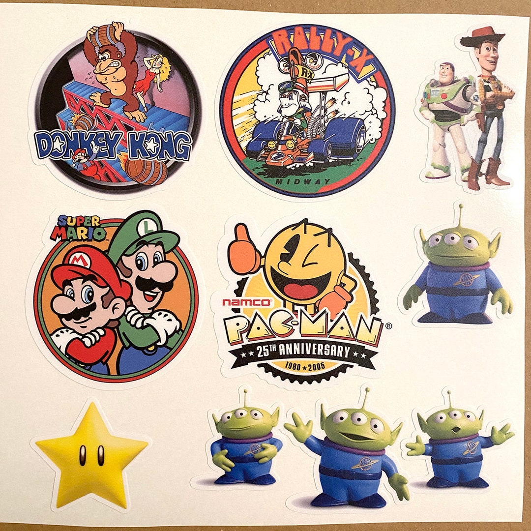 Sticker Pack 3 - Arcade Video Game Vinyl Stickers - Size 3" - 4" - Etsy