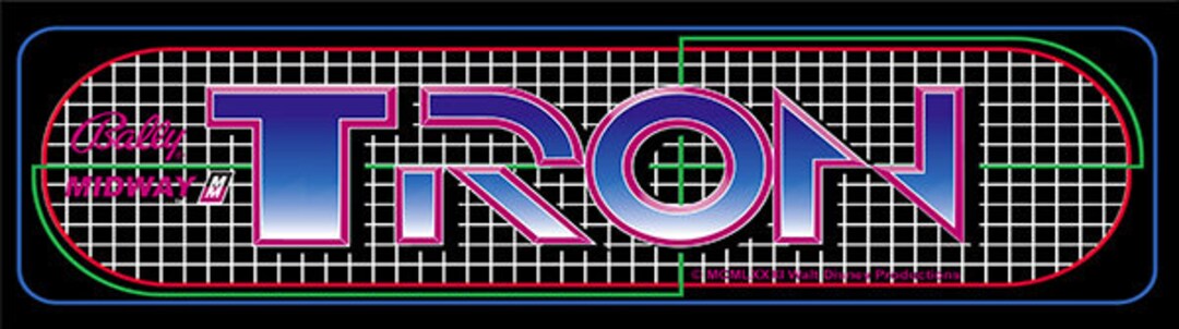 TRON Arcade Marquee Vinyl Sticker 9.25 X 2.5 - Etsy