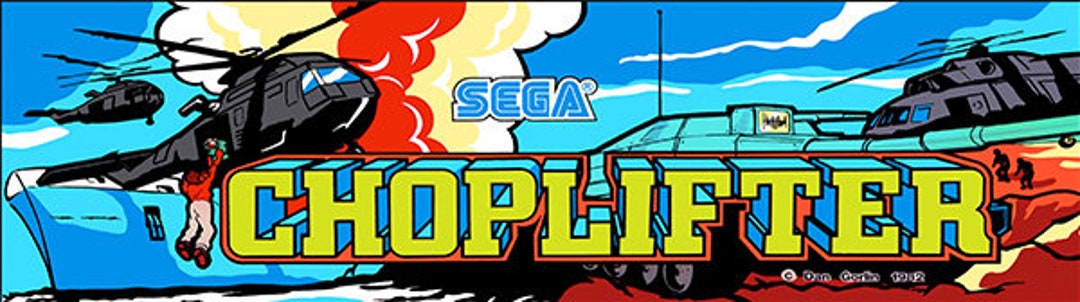Choplifter Arcade Marquee Vinyl Sticker 9.25 X 2.5 - Etsy