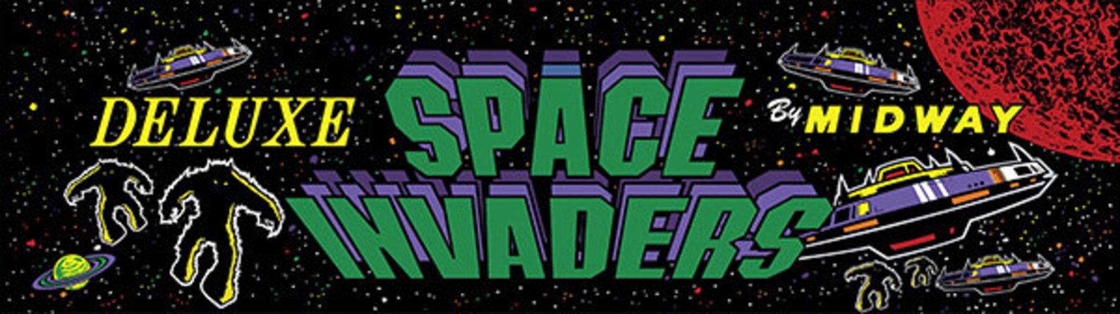 Space Invaders Deluxe Arcade Marquee | Vinyl Sticker - 9.25" X 2.5" - Etsy