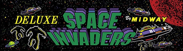 Space Invaders Deluxe Arcade Marquee | Vinyl Sticker - 9.25" X 2.5" - Etsy