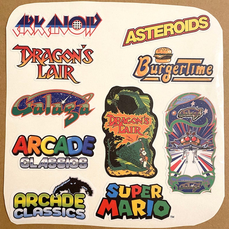 Sticker Pack 1 Arcade Video Game Vinyl Stickers Size 3 4 - Etsy