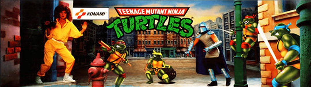 Teenage Mutant Ninja Turtles Arcade Marquee | Vinyl Sticker - 9.25" X 2 ...