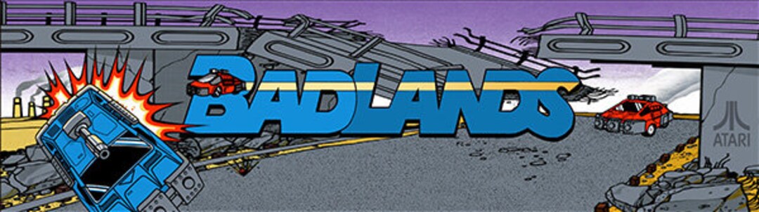 Badlands Arcade Marquee Vinyl Sticker 9.25 X 2.5 - Etsy