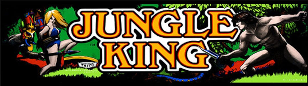 Jungle King Arcade Marquee | Vinyl Sticker - 9.25" X 2.5" - Etsy