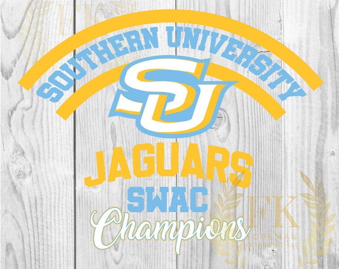 Southern University SVG Jaguars HBCU Digital Swac Champion - Etsy
