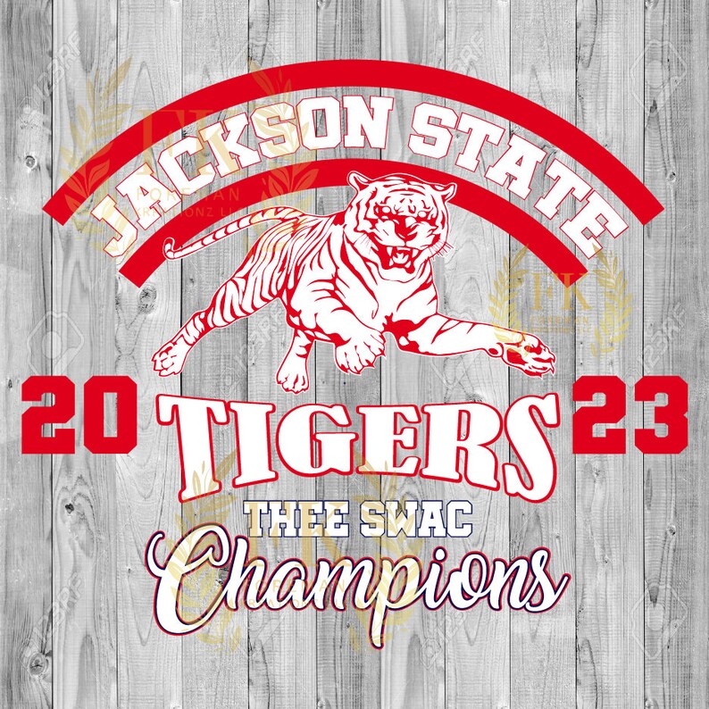 Thee Swac Champs con Tiger Logo Svg, Jackson State University SVG, 2023 ...