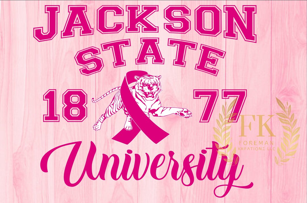 JSU Breast Cancer Pink SVG No Bar, Breast Cancer Pink PNG No Bar ...