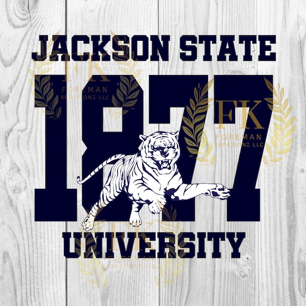 Jackson State 1877 Png Etsy 