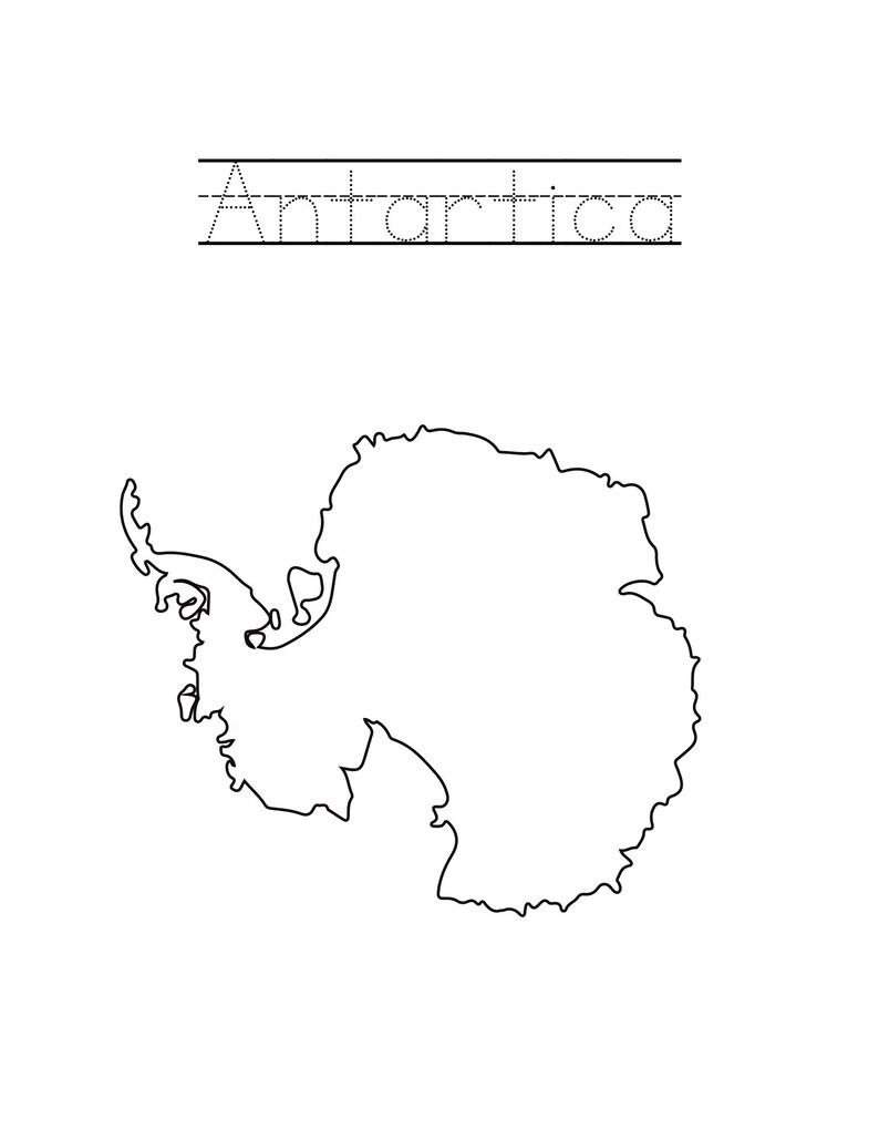 Continents Coloring Book - Digital Print - Etsy