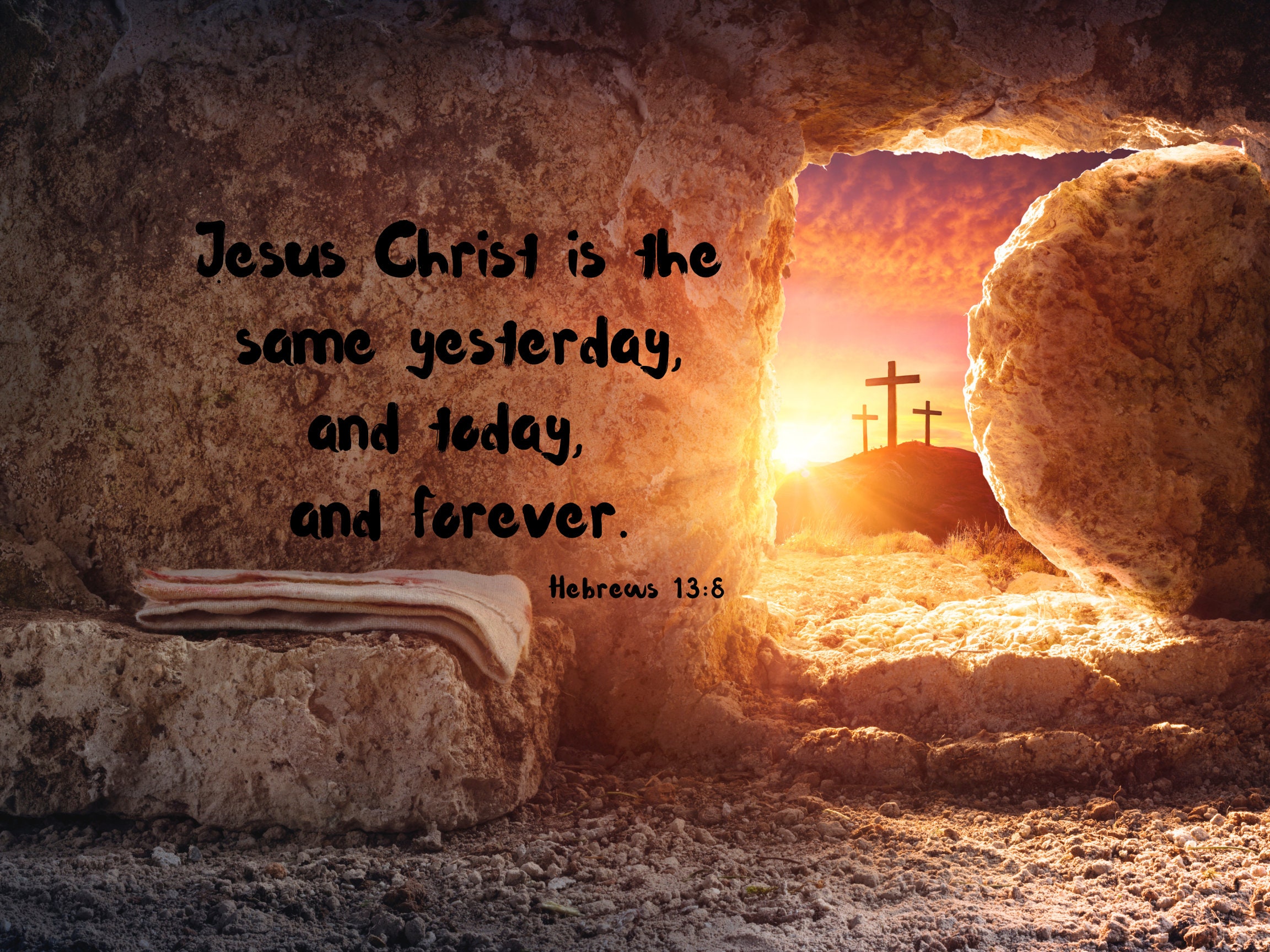 Christian Wall Art - Hebrews 13:8 - Digital Print - Bible Verse - Home ...