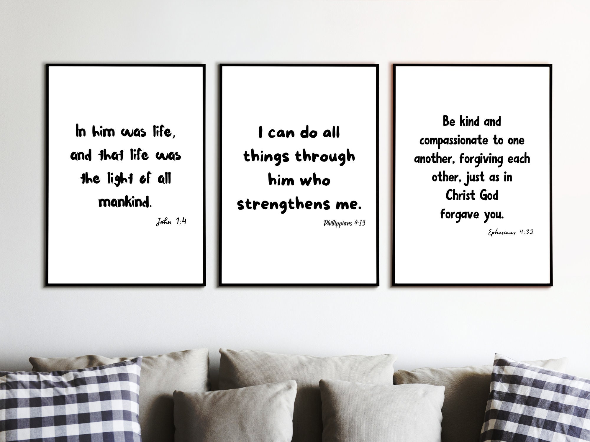 Digital Print Bible Verse Set 25 Verses, 5 Printable Sizes of Each ...