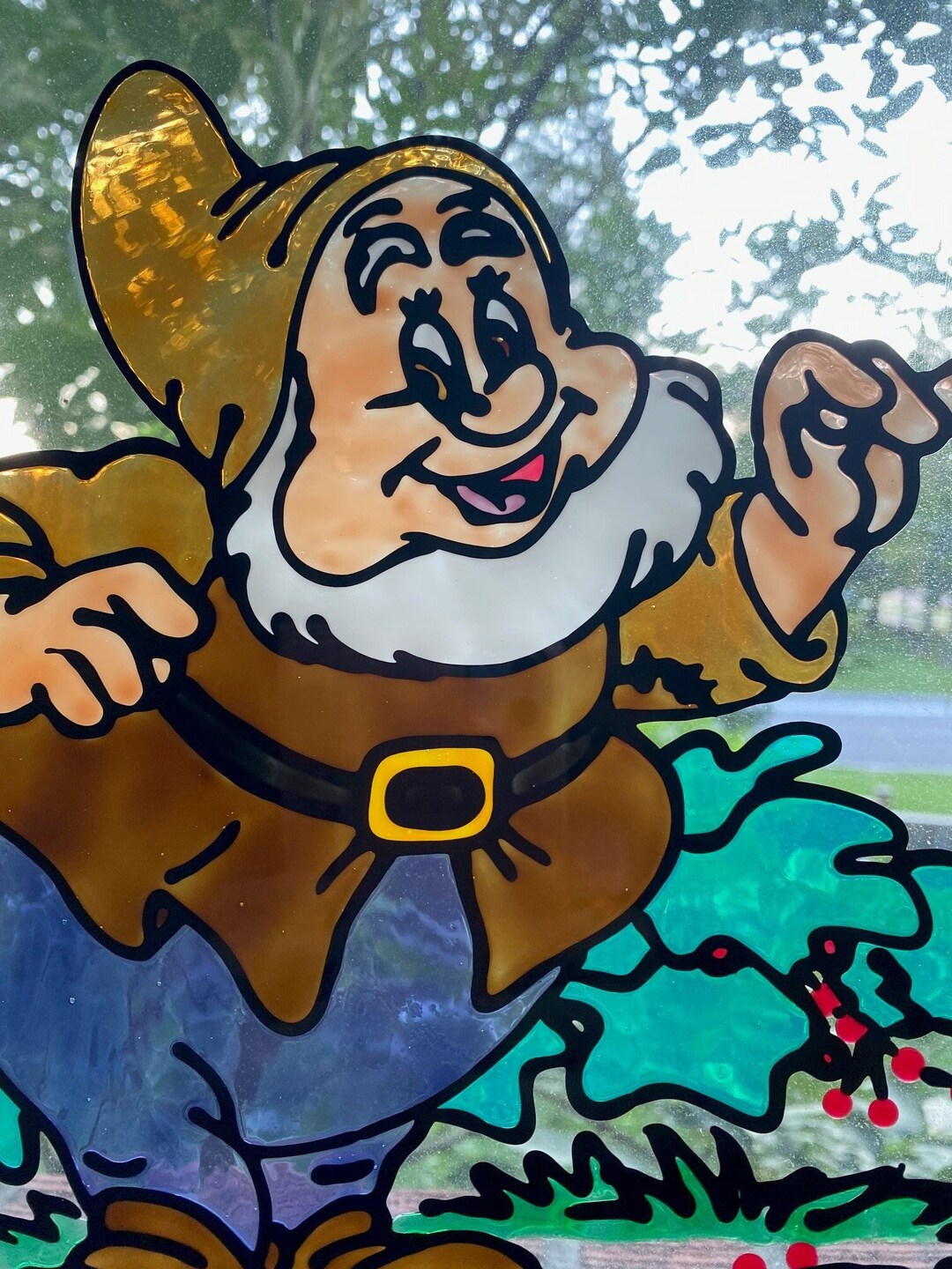 2. Happy Dwarf From Snow White and the Seven Dwarfs Stained Glass ...