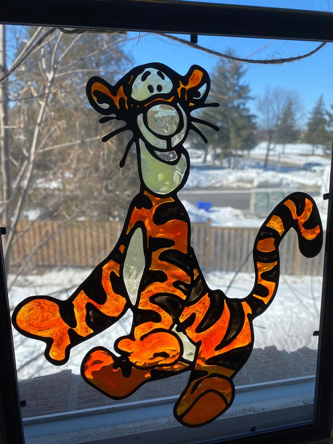 Tigger Stained Glass Painting - Etsy