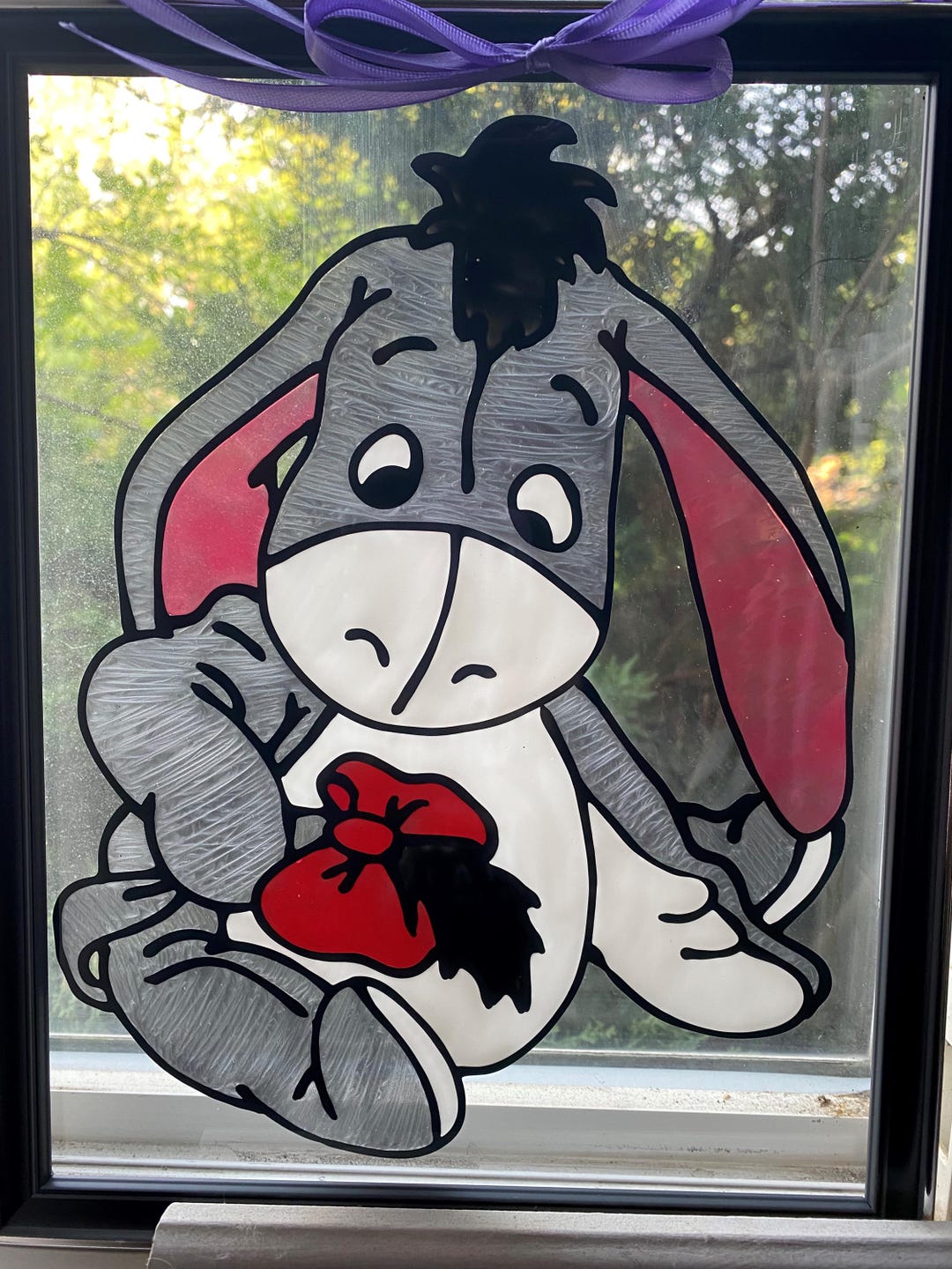 Baby Eeyore Stained Glass Painting: Winnie the Pooh Fan Art - Etsy