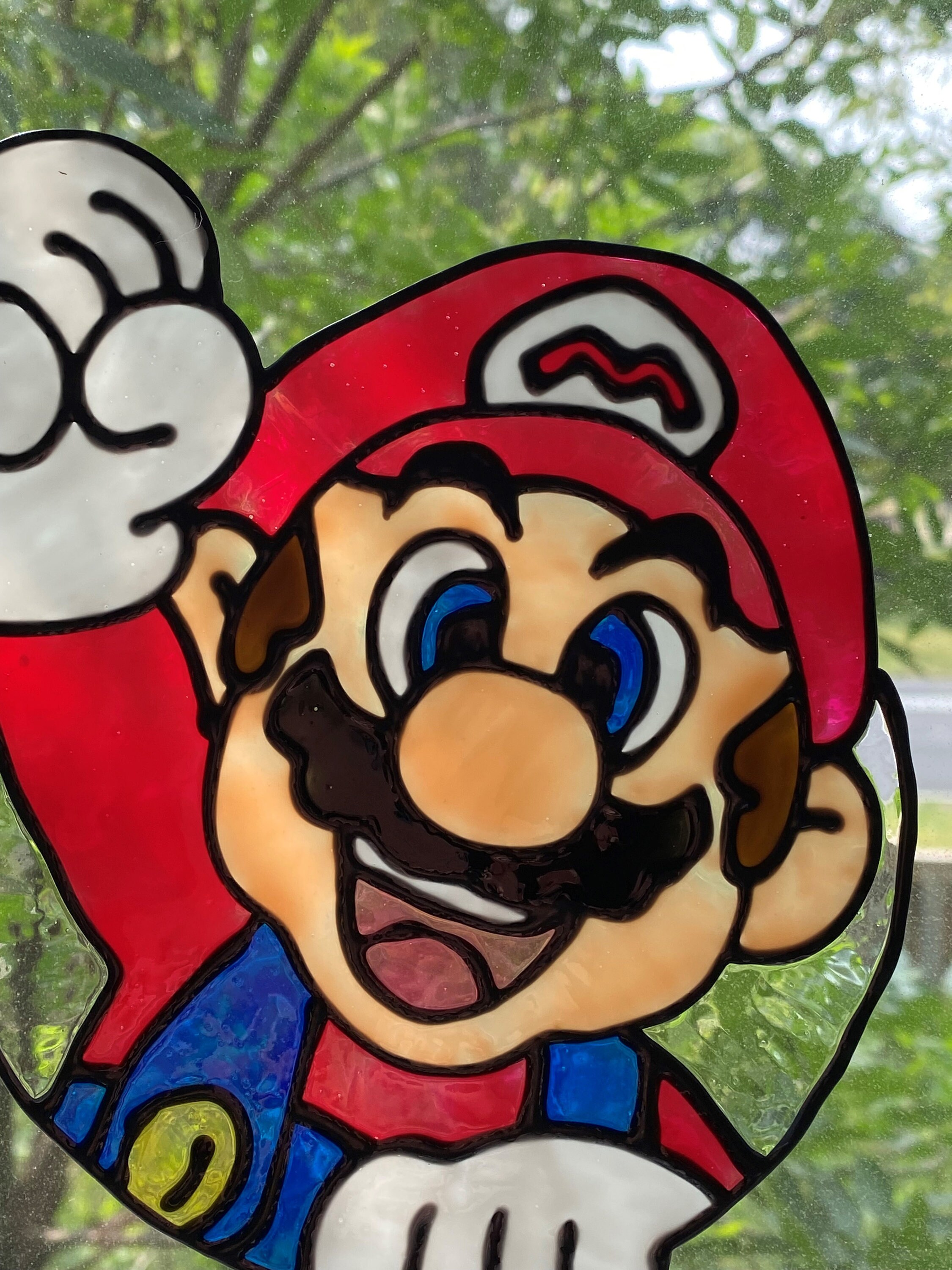 Mario Stained Glass Painting - Etsy