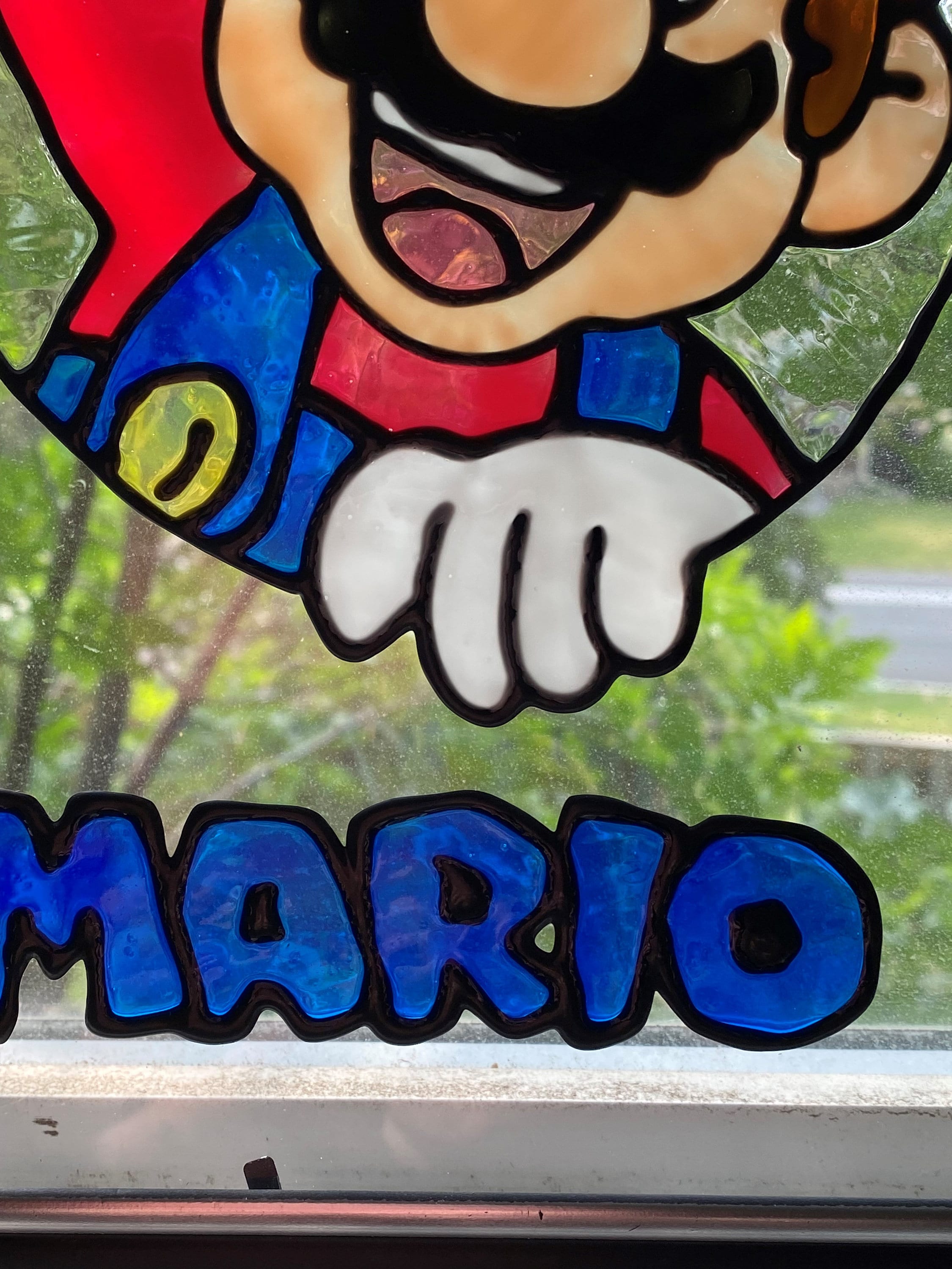 Mario Stained Glass Painting - Etsy