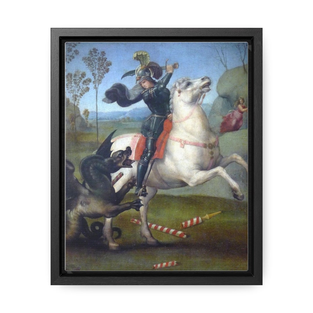 St. George and the Dragon Raphael Gallery Canvas Wraps - Etsy