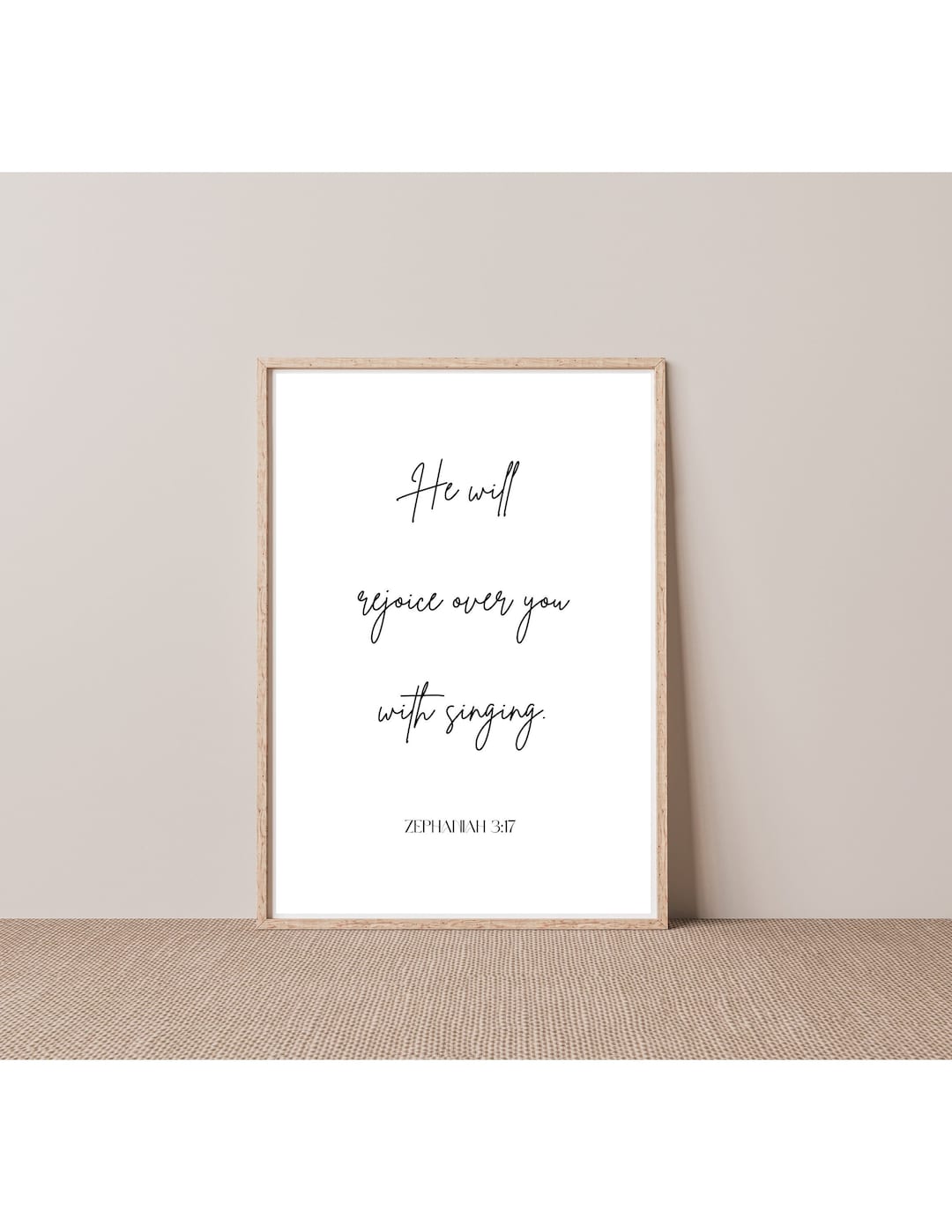 He Will Rejoice Print, Printable Art, Christian Art, Wall Art, Minimal ...