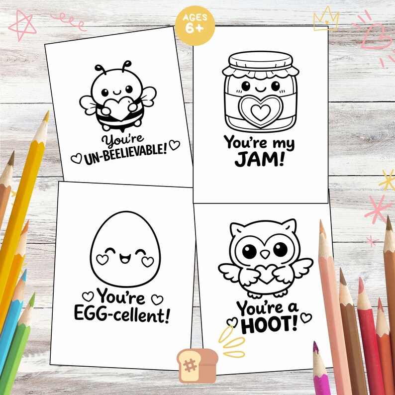 Coloring Valentines Activity - Heart Color Your Own Valentine Cards ...
