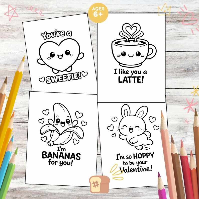 Coloring Valentines Activity - Heart Color Your Own Valentine Cards ...
