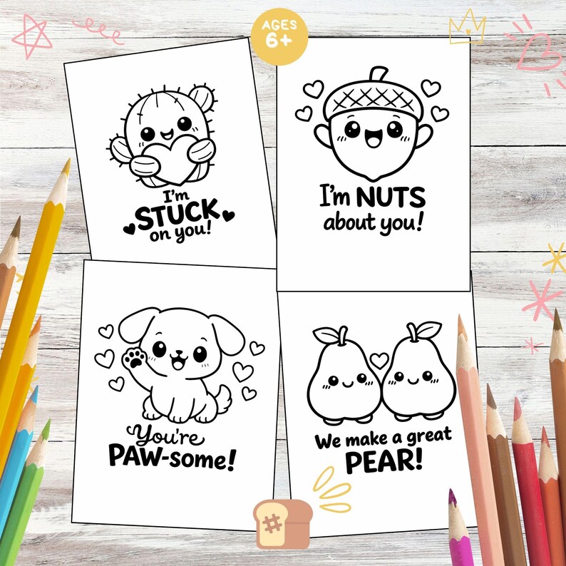 Coloring Valentines Activity - Heart Color Your Own Valentine Cards ...