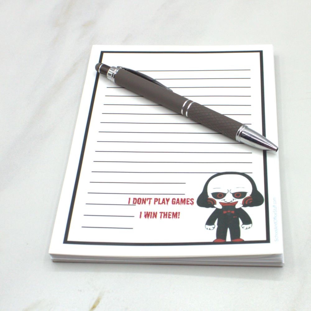 Jigsaw Notepad Slasher Memo Notepad 5x7 Notepad Horror - Etsy