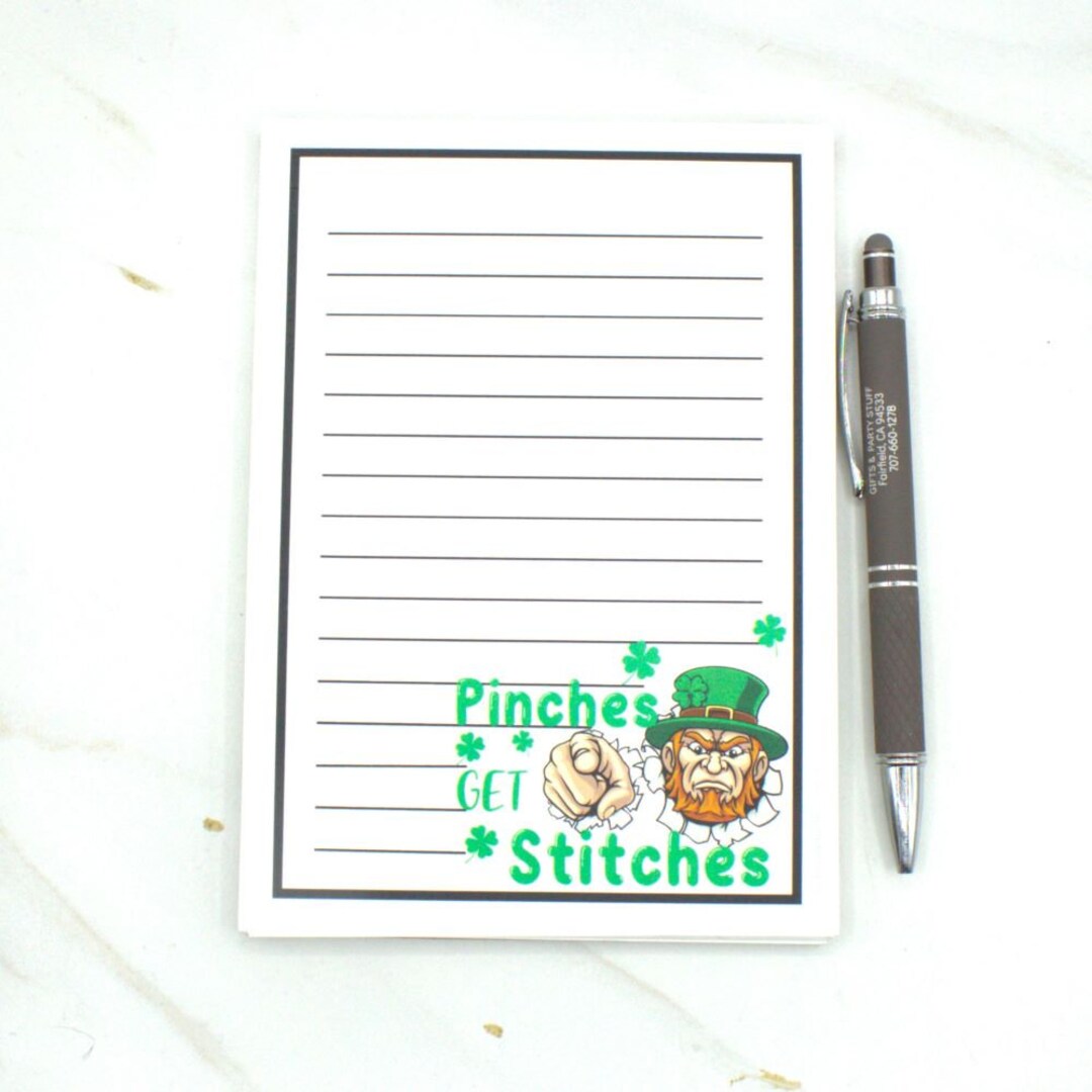 Saint Patrick's Day Memo Notepad, Leprechaun Notepad, 5x7 Notepad ...