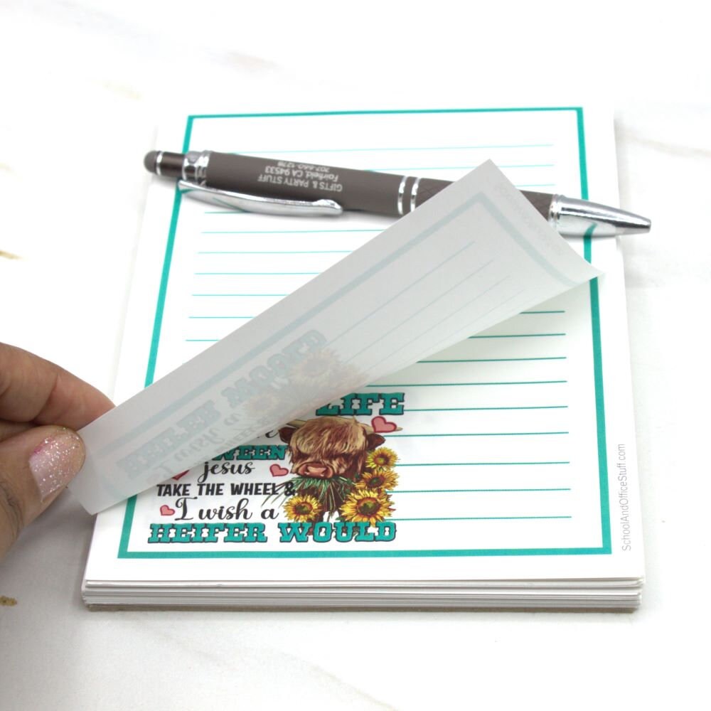 Cow Memo Notepad, Highland Cow Notepad, 5x7 Notepad, Western Memo Pad ...