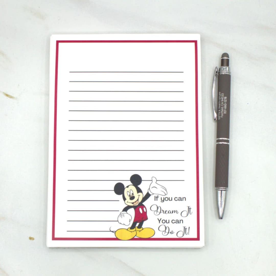 Mickey Mouse Memo Notepad 1, Disney Notepad, 5x7 Notepad, Memo Pad ...