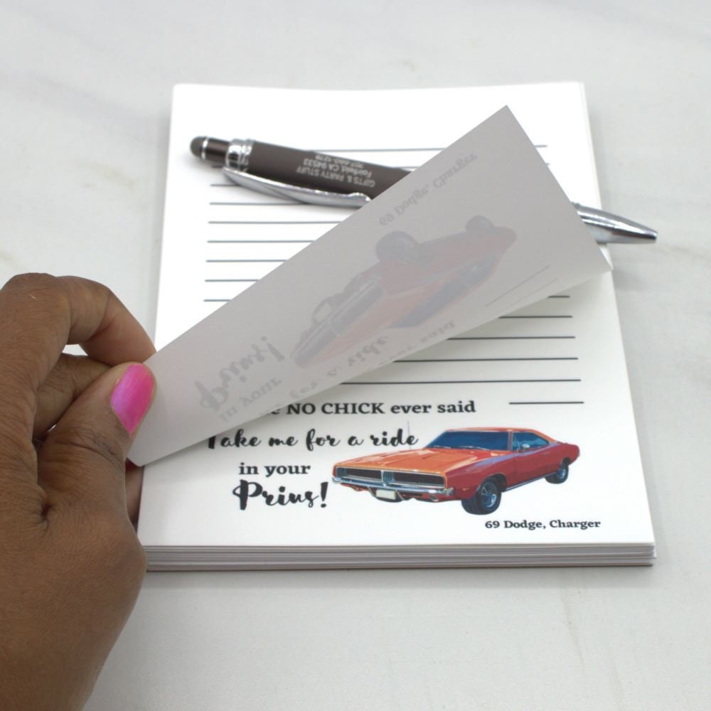 Dodge Charger Vintage Muscle Car Memo Notepad, 5x7 Notepad, Memo Pad ...