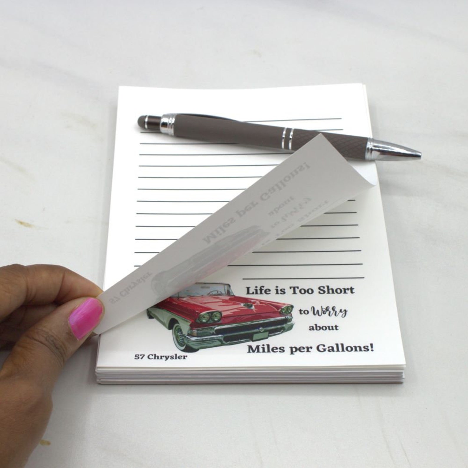 1957 Chrysler Vintage Muscle Car Notepad, 5x7 Notepad, Memo Pad ...