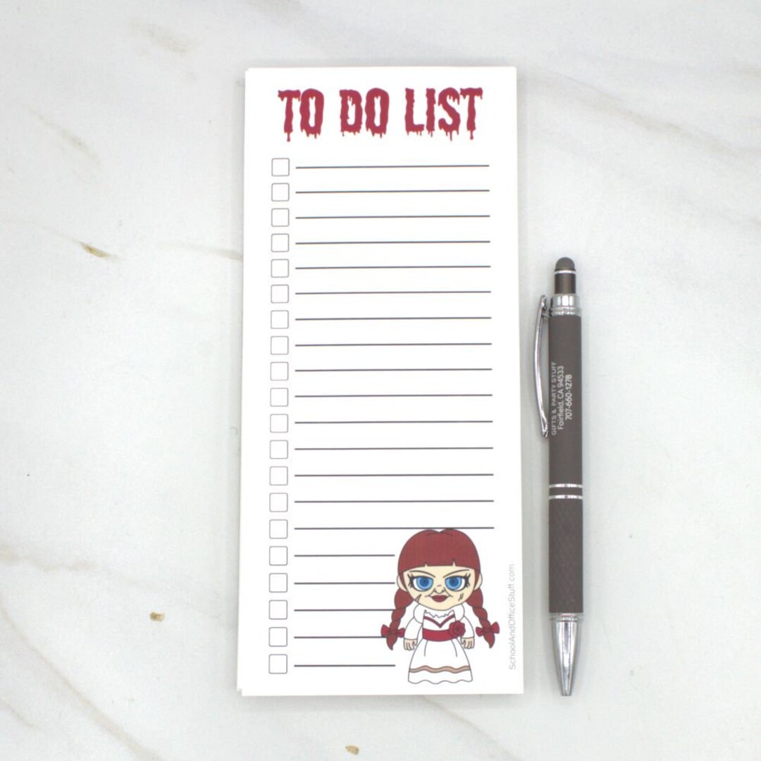 Annabelle Checklist Memo Pad, 3.5x8 List Pad, Memo Pad, Personalized ...