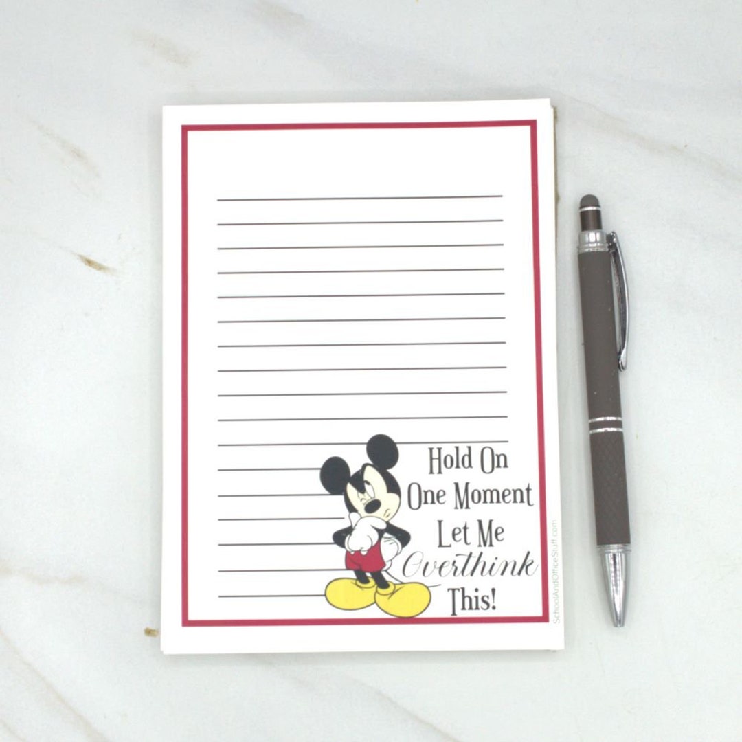 Mickey Mouse Notepad 3 Memo Notepad 5x7 Notepad - Etsy