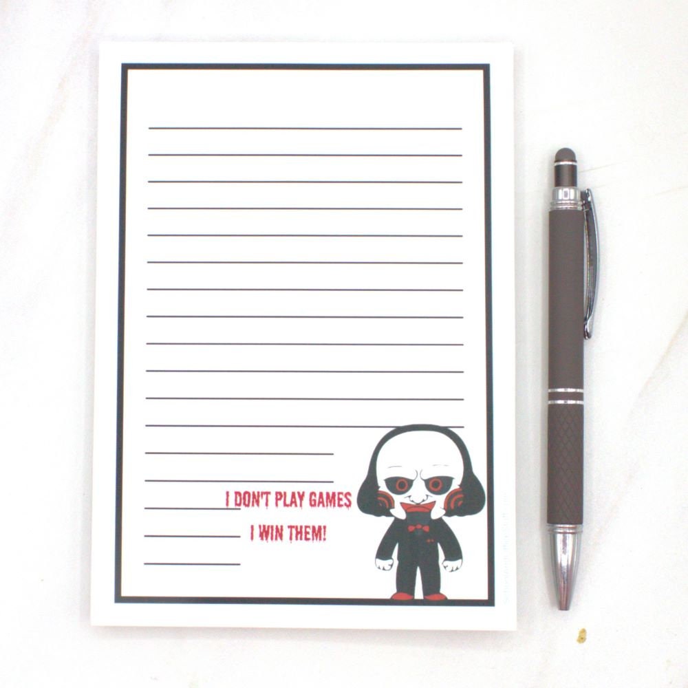 Jigsaw Notepad Slasher Memo Notepad 5x7 Notepad Horror - Etsy
