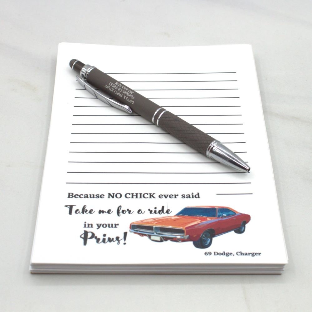 Dodge Charger Vintage Muscle Car Memo Notepad, 5x7 Notepad, Memo Pad ...