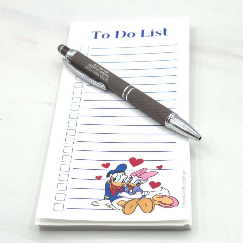 Donald Duck and Daisy Duck Checklist Memo Pad 3, 3.5x8 List Pad, Memo ...