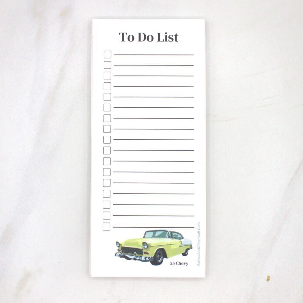 Chevy Checklist Memo Pad , 3.5x8 List Pad, Memo Pad, Personalized List ...