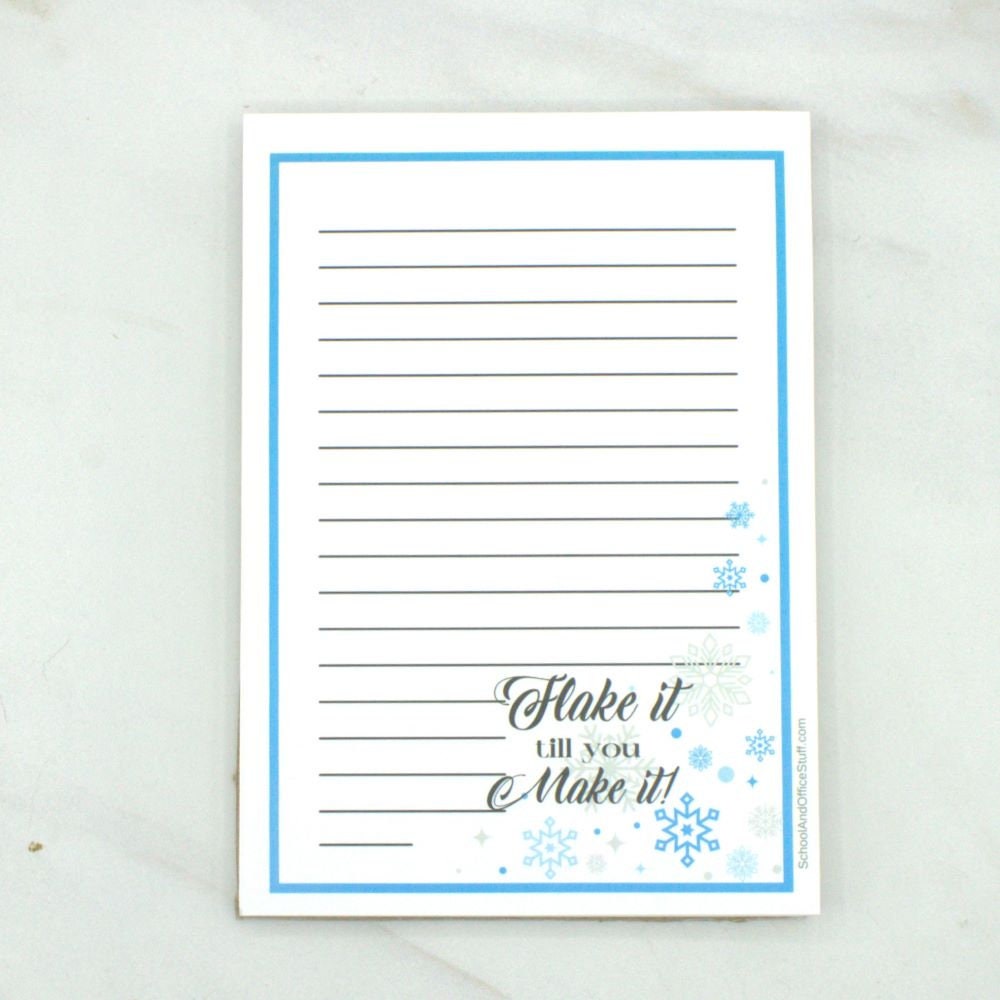 Snowflakes Checklist Memo Pad , 3.5x8 List Pad, Memo Pad, Winter ...